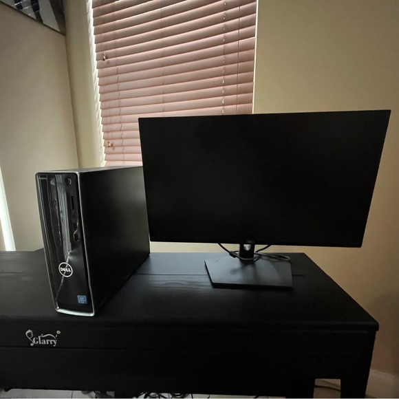 Dell | Office | Dell Black Office Setup With Sleek Monitor And Tower ...